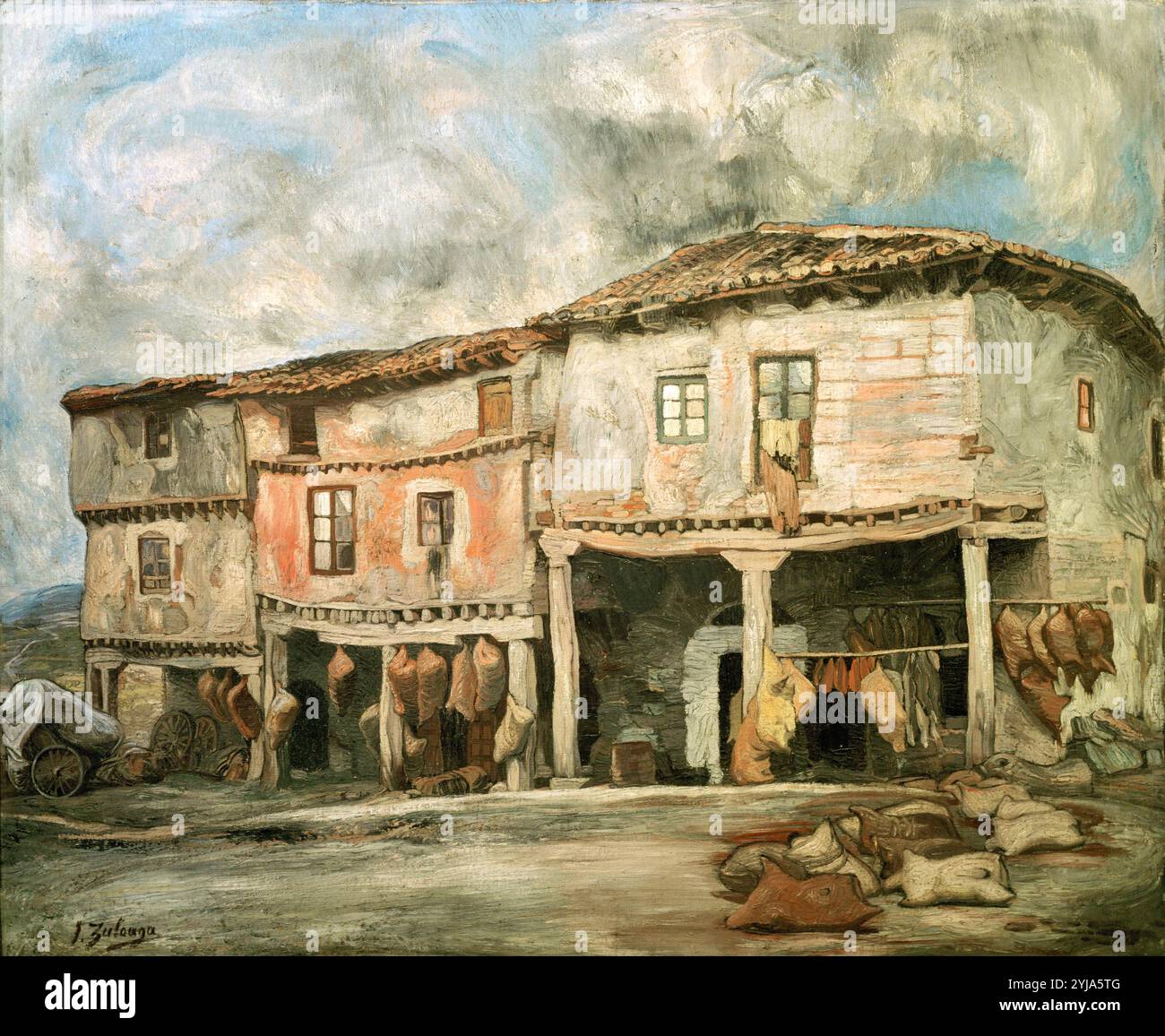 Ignacio Zuloaga / 'The Houses of the Tanner of Lerma', 1926, Oil on ...