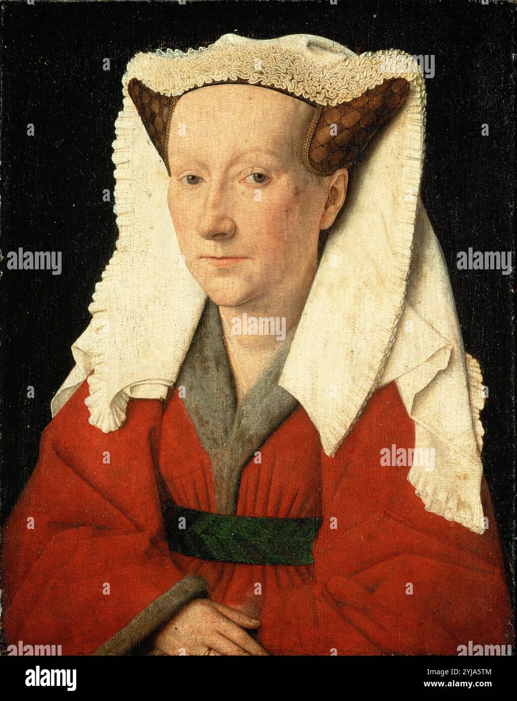 Jan van Eyck / 'Portrait of Margaret van Eyck', 1439, Oil on panel, 41. ...