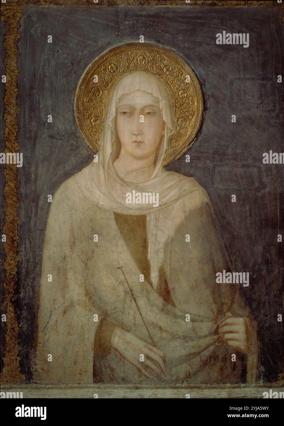 Saint Clare of Assisi, ac 1325, fresco. Museum: Basilica San Francesco ...