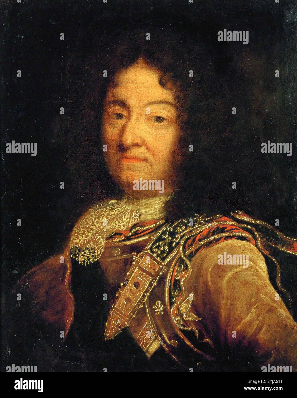 Hyacinthe Rigaud / 'Louis XIV in old age', Oil on canvas, 42 × 34 cm ...