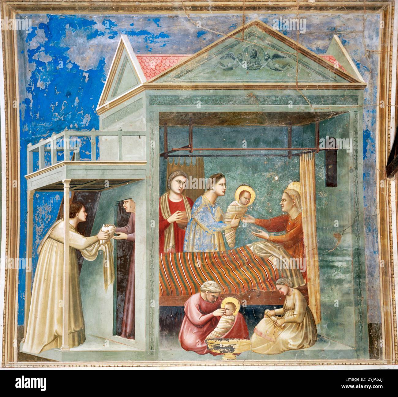 Giotto / 'The Birth of Virgin Mary', 1303-1310, Fresco. Museum ...