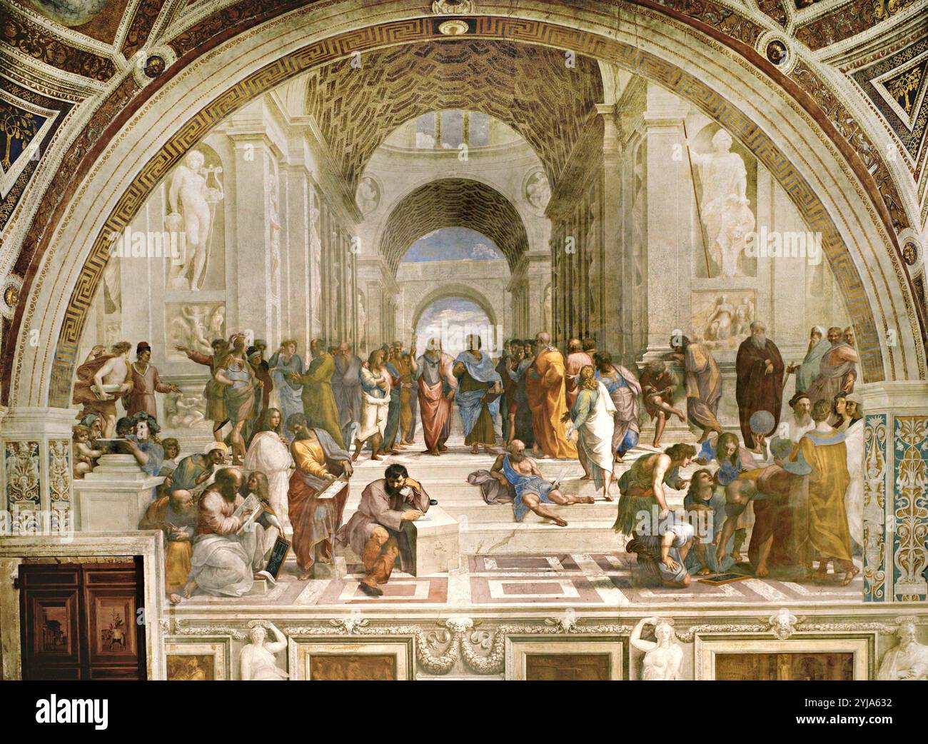 Raphael / 'The School of Athens', c. 1510, Fresco. Museum: MUSEI ...