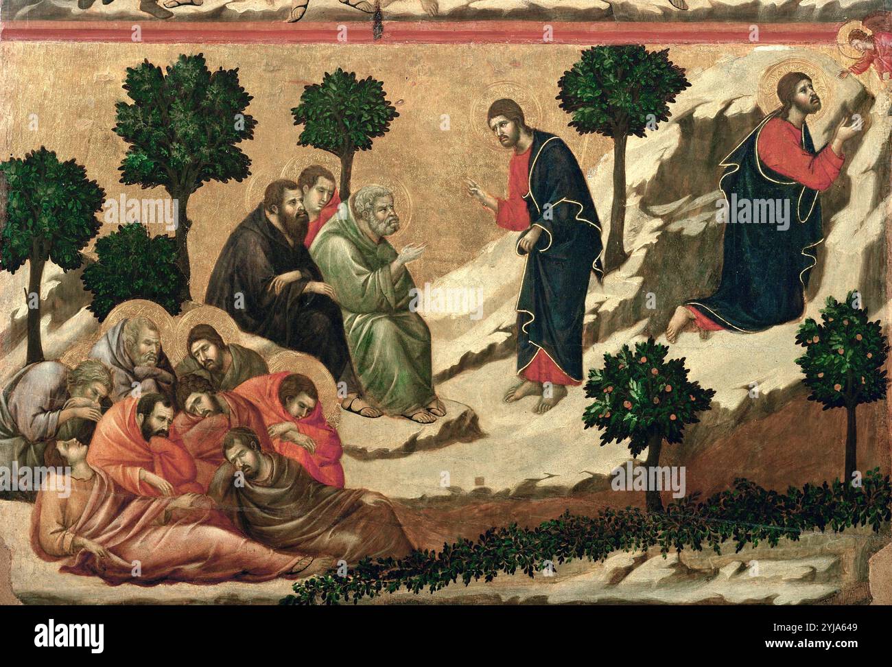 Duccio di Buoninsegna / 'Maestà - Passion: Agony in the Garden', 1308-1311, Tempera and gold on ...