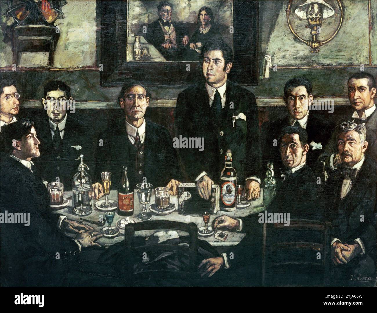 José Gutiérrez Solana / 'The Gathering at the Café de Pombo', 1920, Oil ...