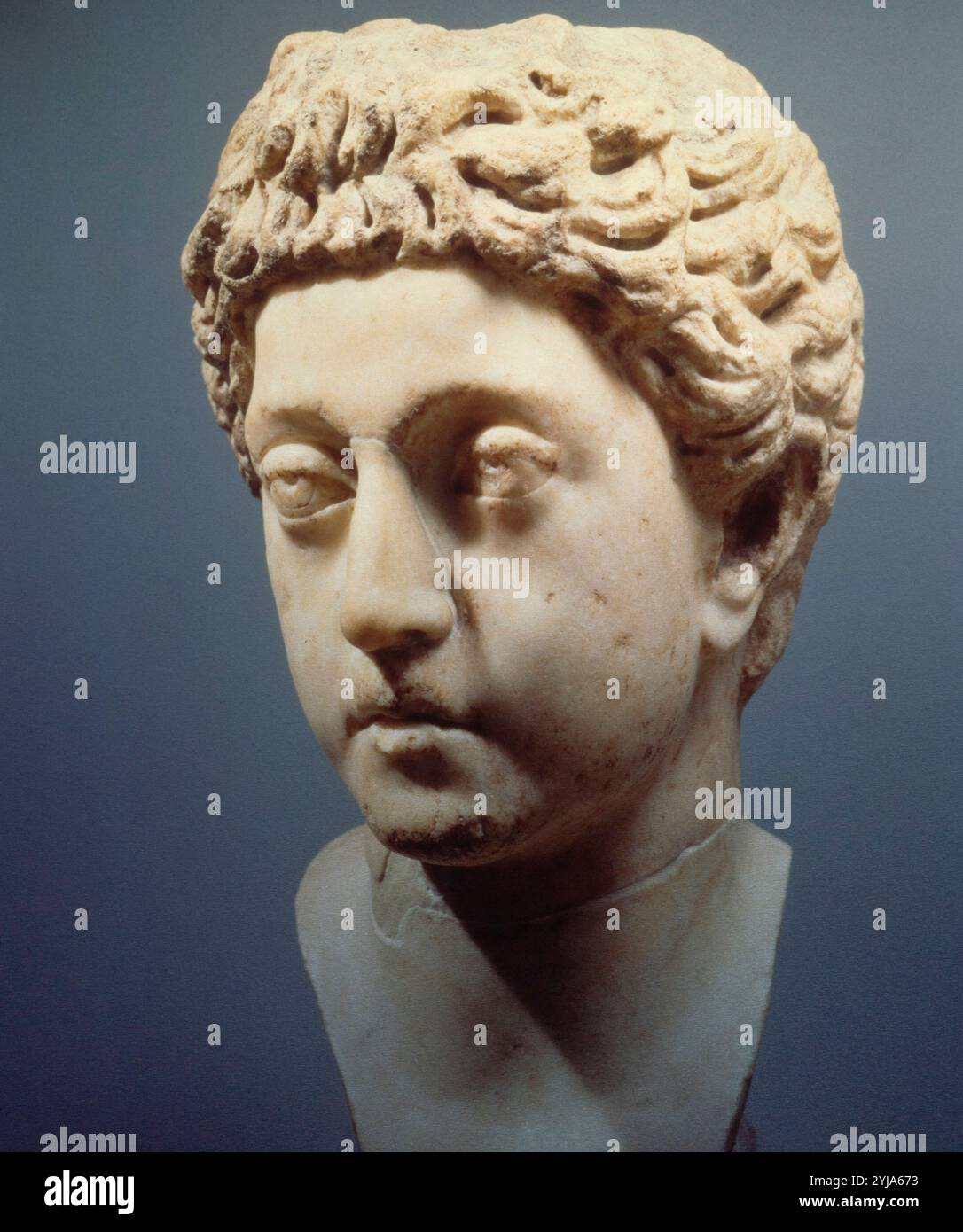 Cómodo, Marco Aurelio, emperador romano AD 177-192, escultura de mármol ...