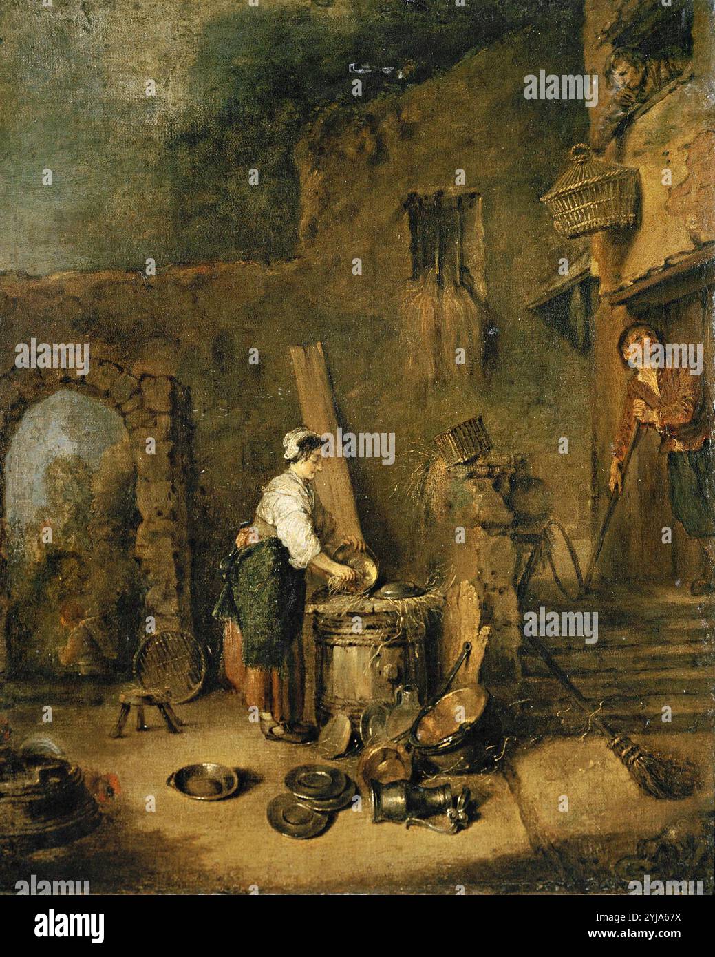 Antoine Watteau / 'The Cook', 1790-1710, Oil on canvas, 53 x 44 cm ...