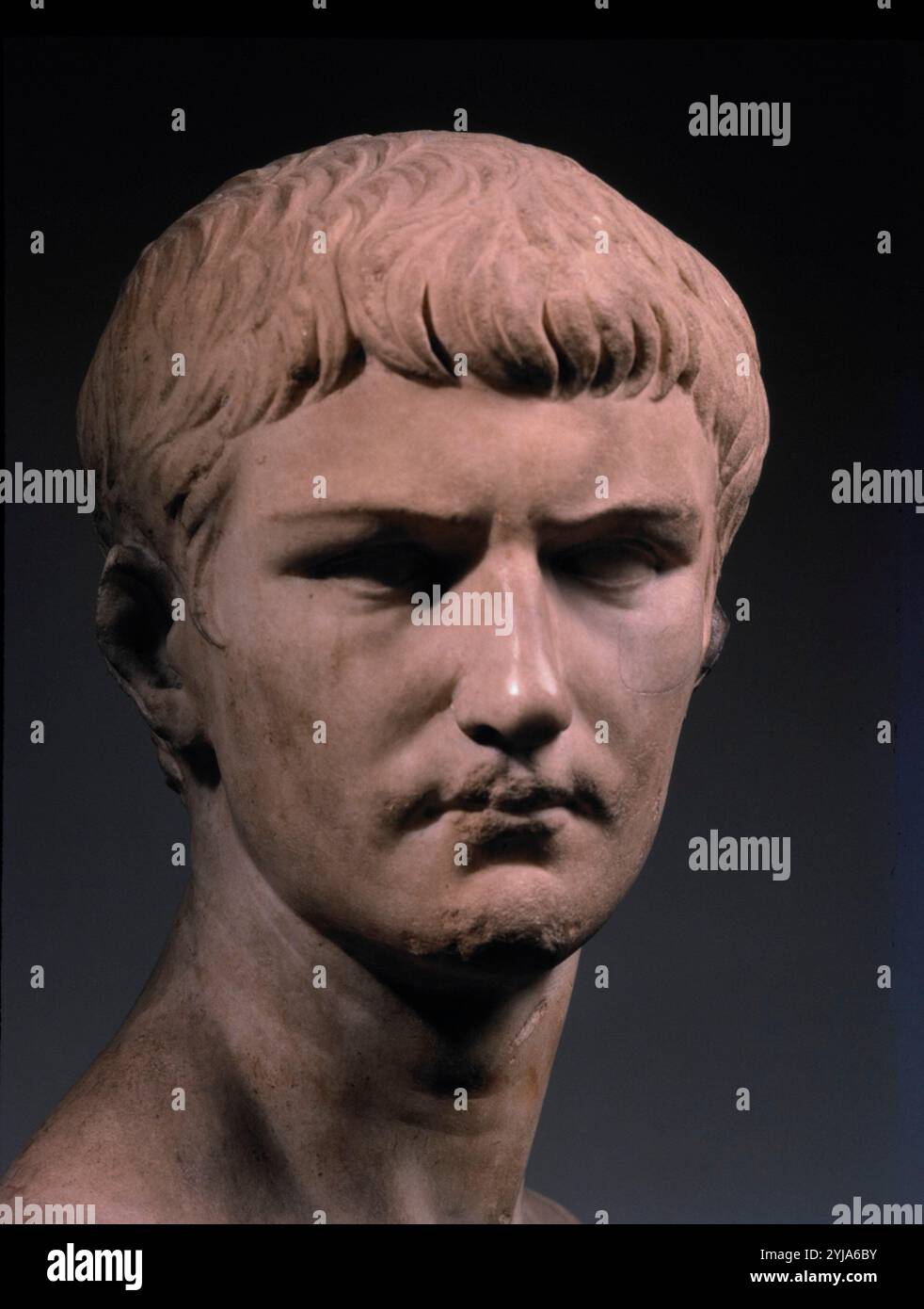 Portrait of Caligula marble bust. Museum: Capitoline Museum, Roma ...