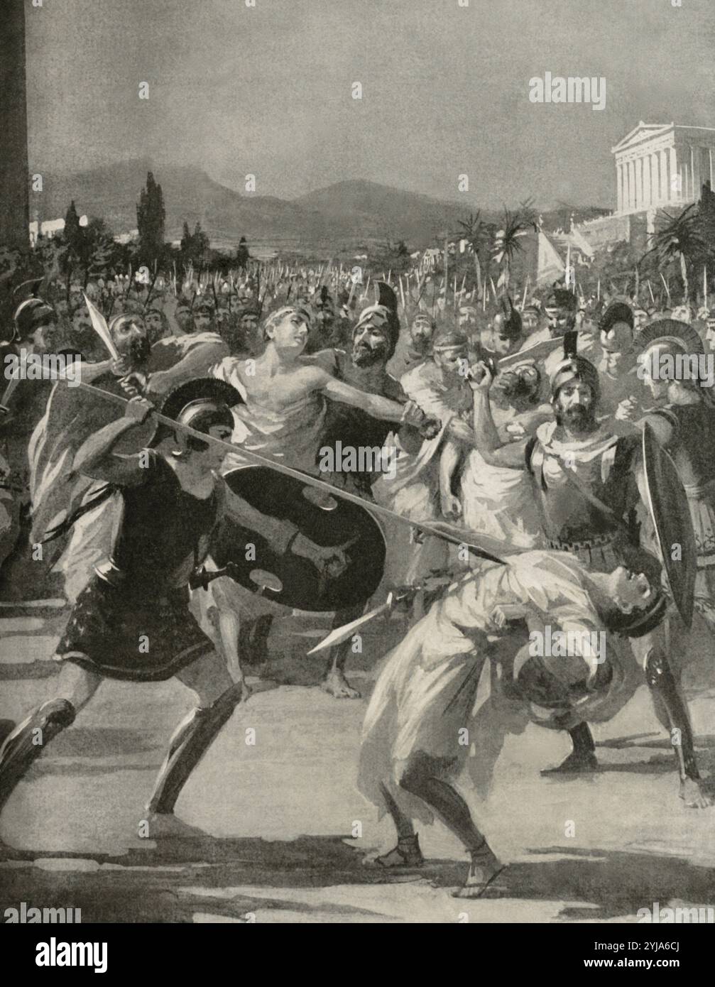 Hipparchus (d.514 BC). Tyrant of Athens. Assassination of Hipparchus by ...