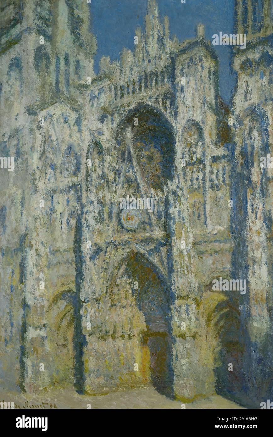 Claude Monet / 'Rouen Cathedral, Bright Sun ', 1894, Oil on canvas, 107 ...