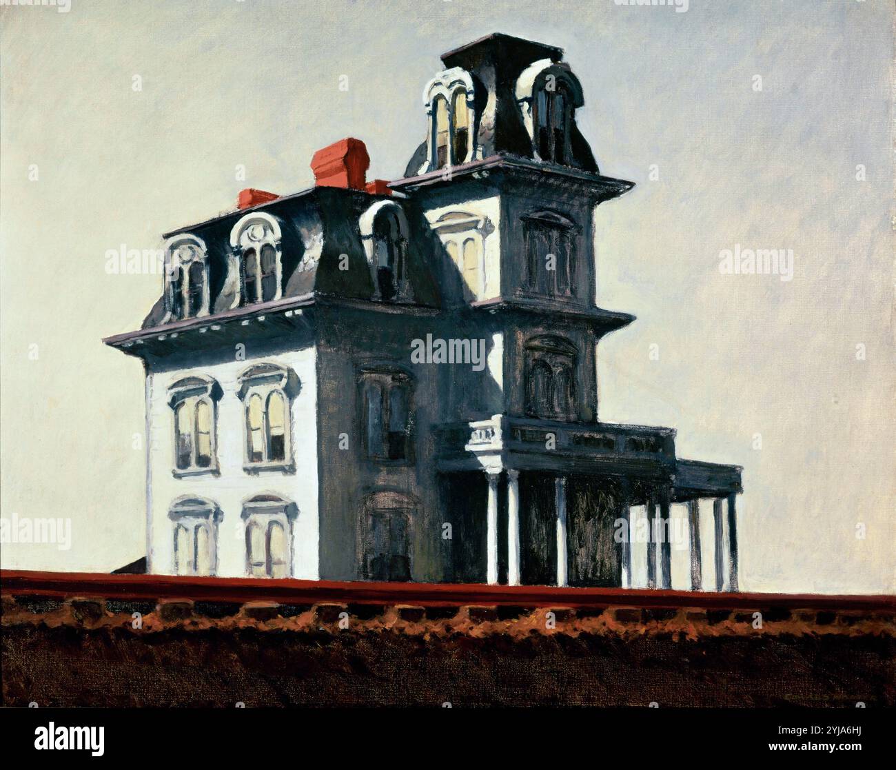 Edward Hopper / 'Casa junto a la vía del tren', 1925, Óleo sobre lienzo ...