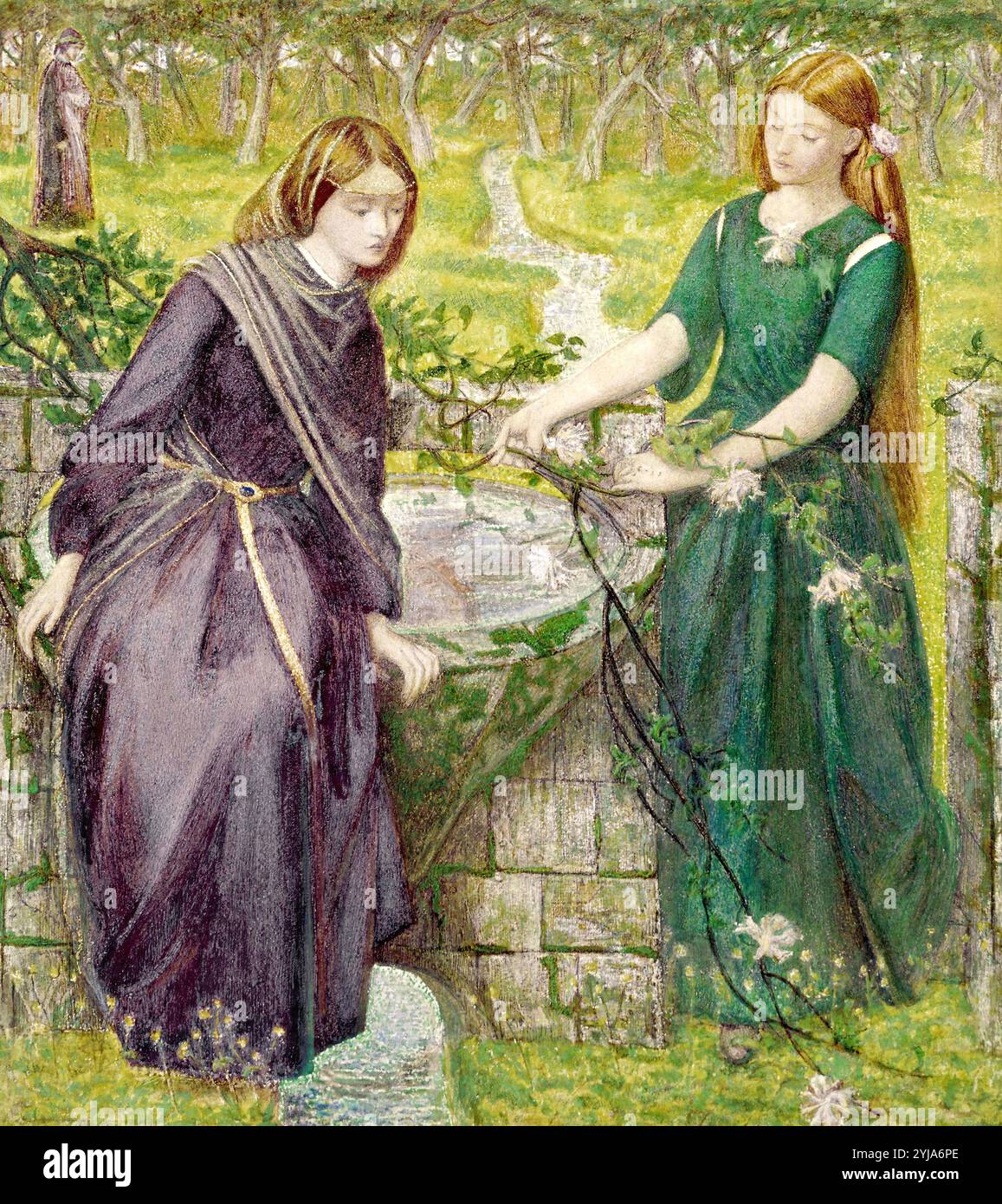 Dante Gabriel Rossetti / 'Dante's Vision of Rachel and Leah', 1855 ...
