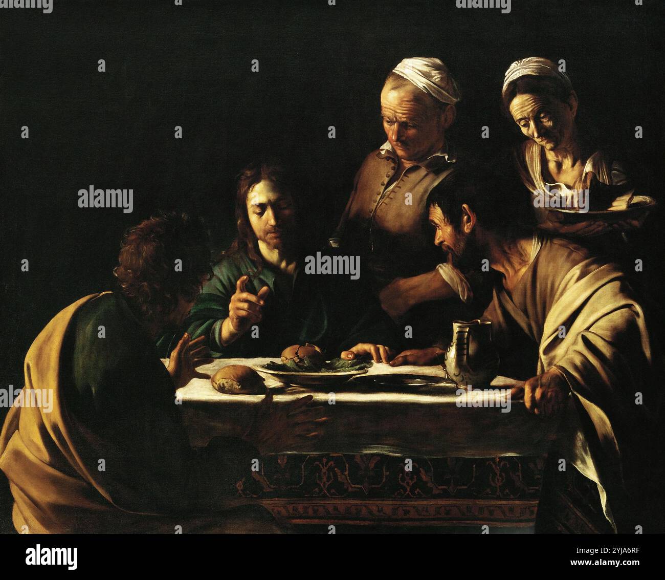 Caravaggio / 'Supper at Emmaus', 1606, Oil on canvas, 141 x 175 cm ...