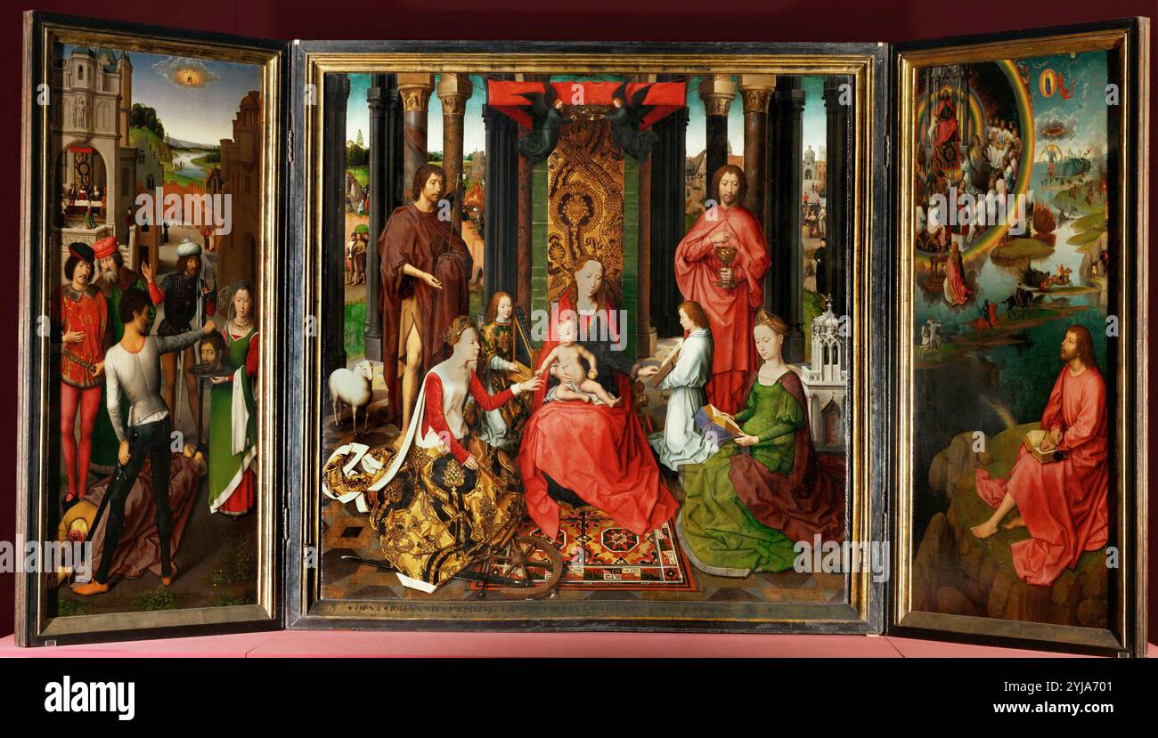 Hans Memling / 'Triptych of the Mystical Marriage of Saint Catherine', 15th. Museum: Hans ...
