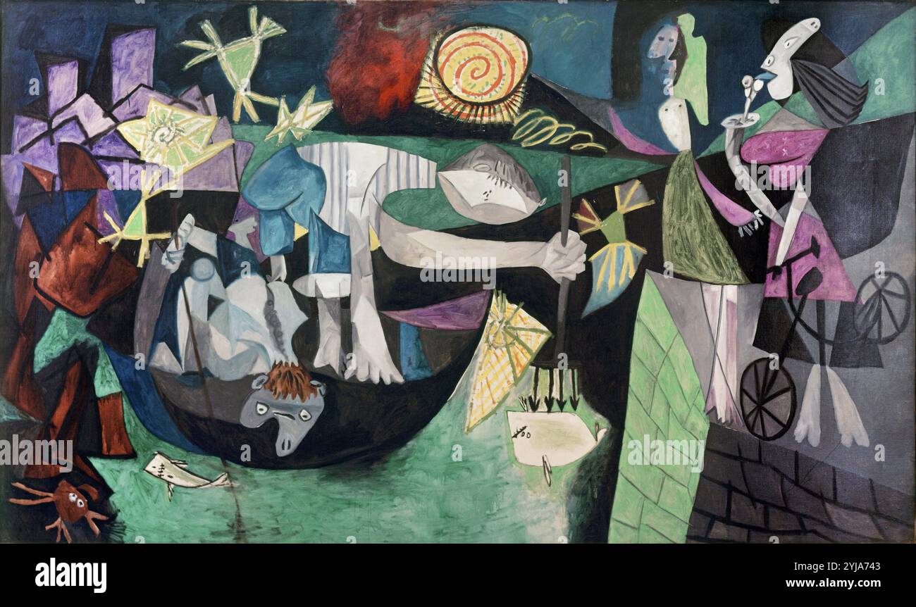 Pablo Picasso / 'Night Fishing at Antibes', 1939, Oil on canvas, 205.8 ...
