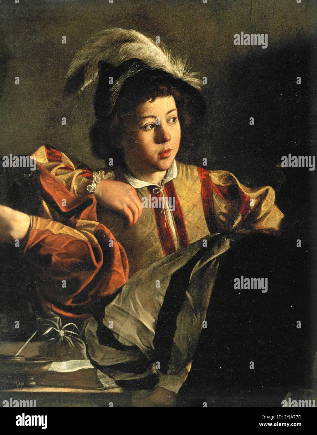 Caravaggio / 'The Calling of Saint Matthew (detail)', 1599/1600, Oil on ...