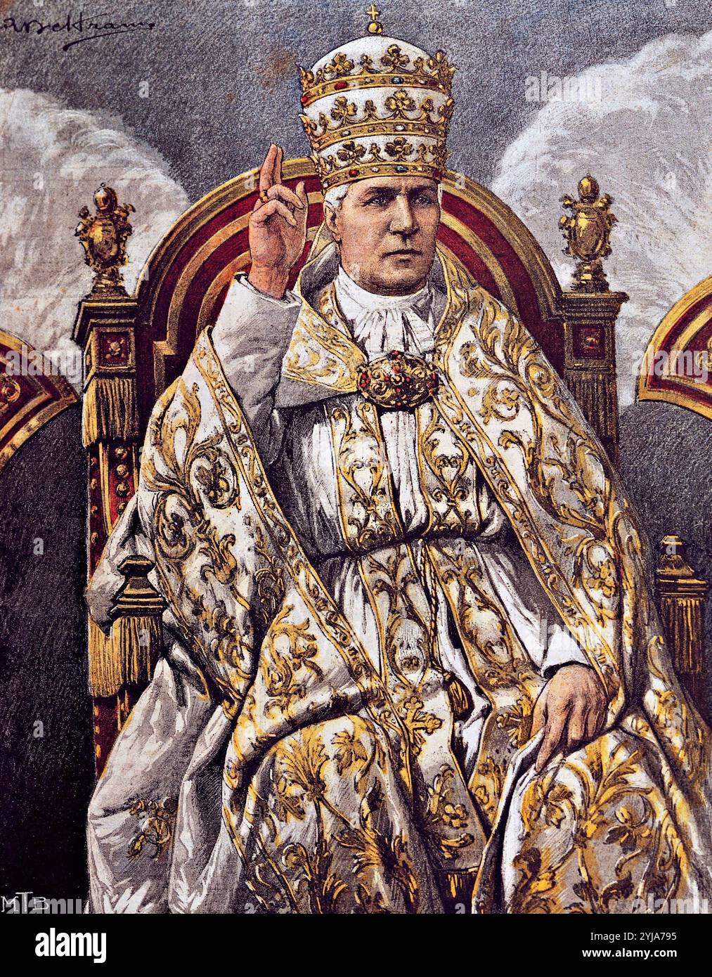 Achille Beltrame / 'Portrait of Pope Pio X', 1903 Stock Photo - Alamy