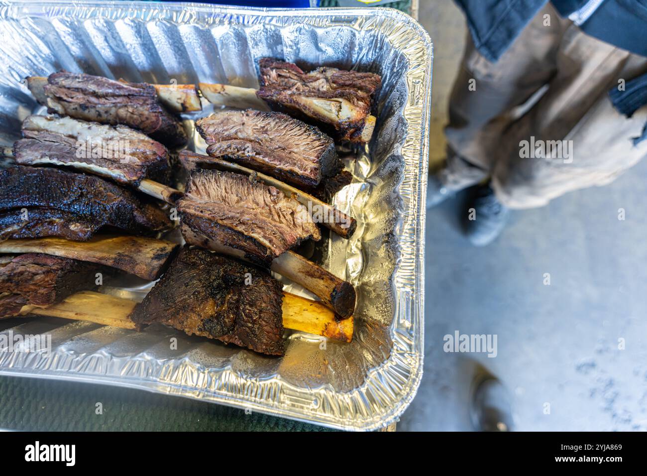 grilled beef brisket for team barbeque Stock Photo - Alamy