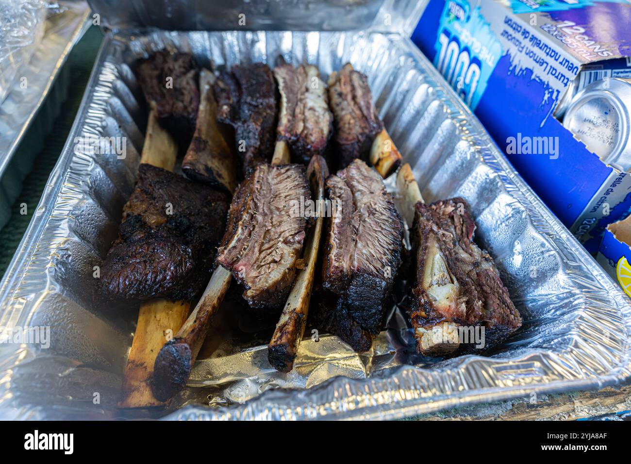 grilled beef brisket for team barbeque Stock Photo - Alamy