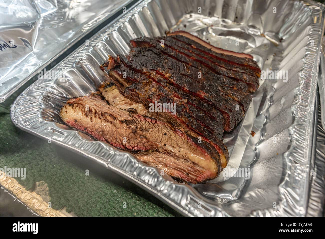 grilled beef brisket for team barbeque Stock Photo - Alamy