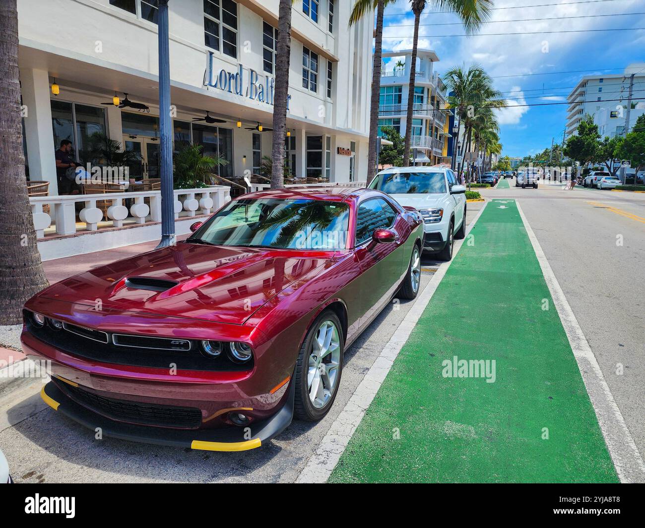Miami Beach, Florida USA - June 8, 2024: Dodge Challenger GT at ocean ...