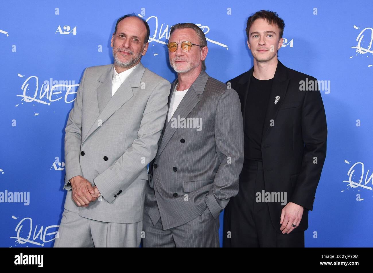 From left: Luca Guadagnino, Daniel Craig and Drew Starkey arrive at the ...