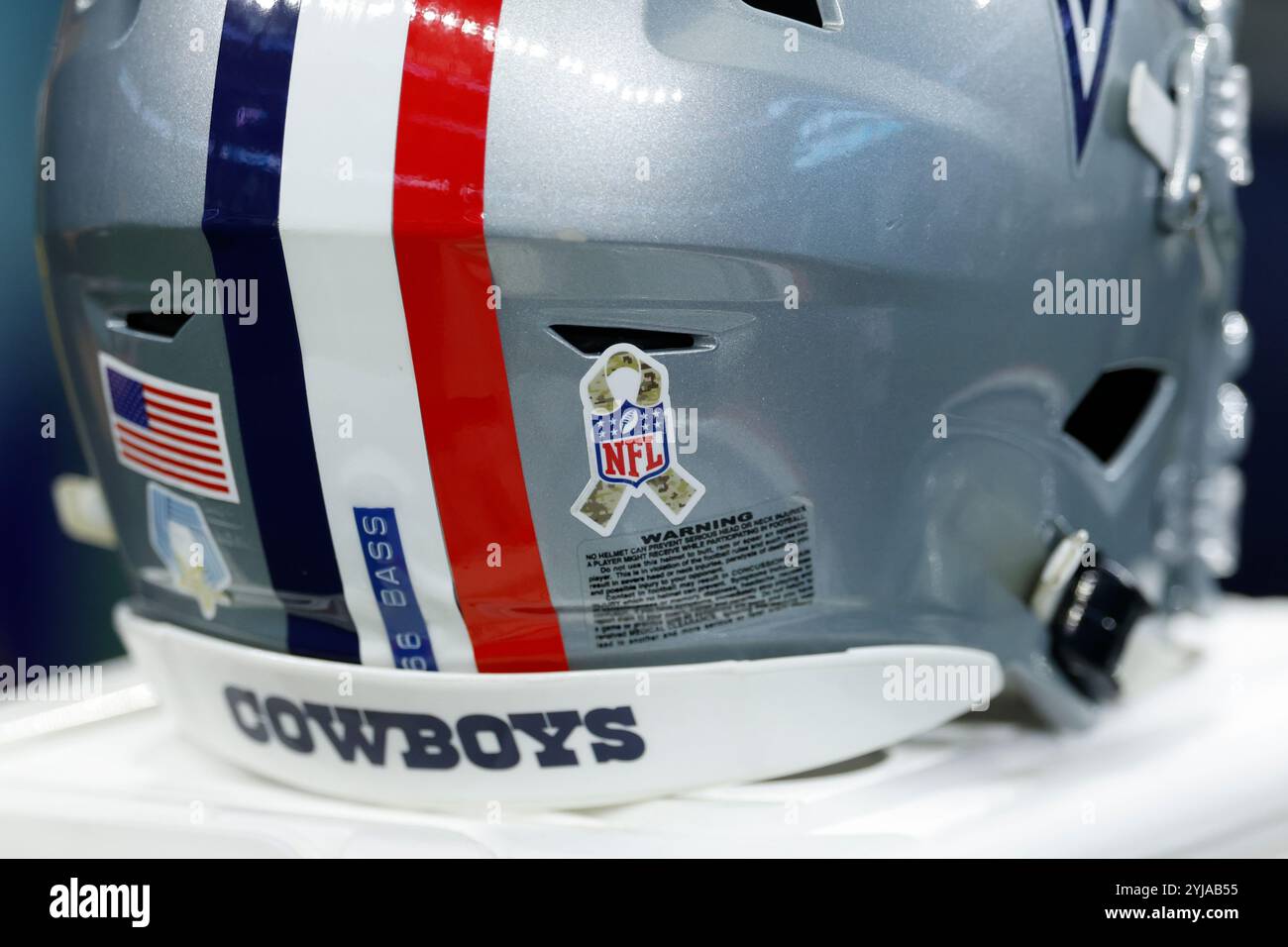 Dallas Cowboys helmet closeup of the salute to service, medal of honor ...