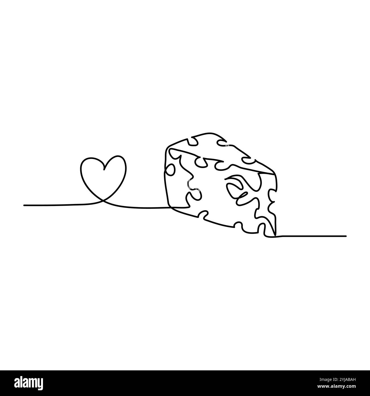 Continuous line drawing of National cheese lovers day icon. Hand drawn ...