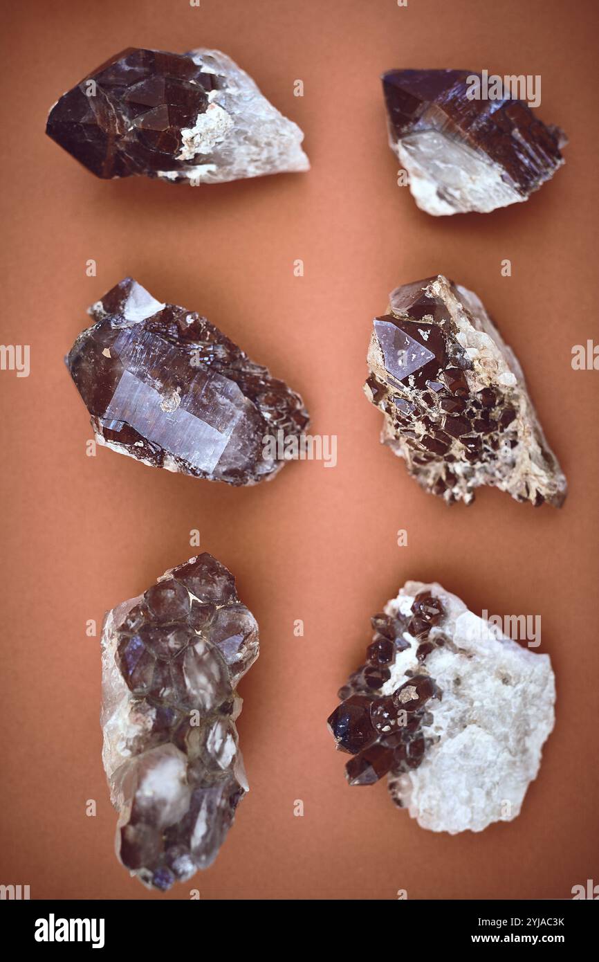 Above, energy and gemstones with crystals in studio for holistic ...