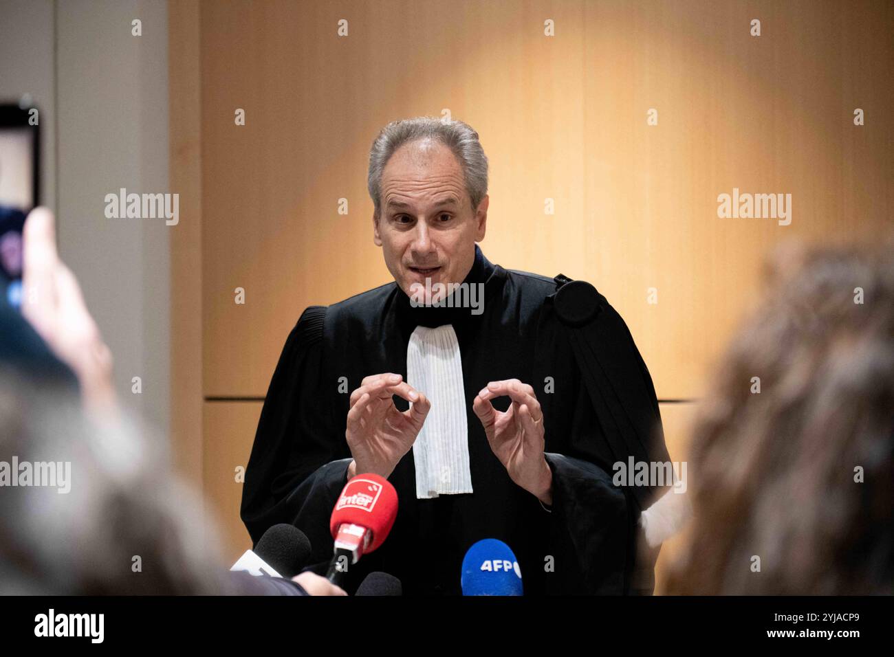 Plaintiff Francois Ruffin's lawyer Benjamin Sarfati at the court-house ...
