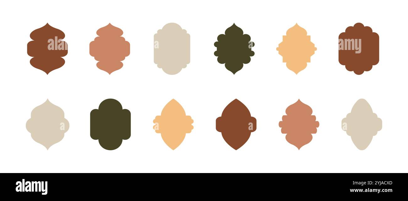 Shape Islamic Windows. Arabic architecture. Ramadan kareem frames ...