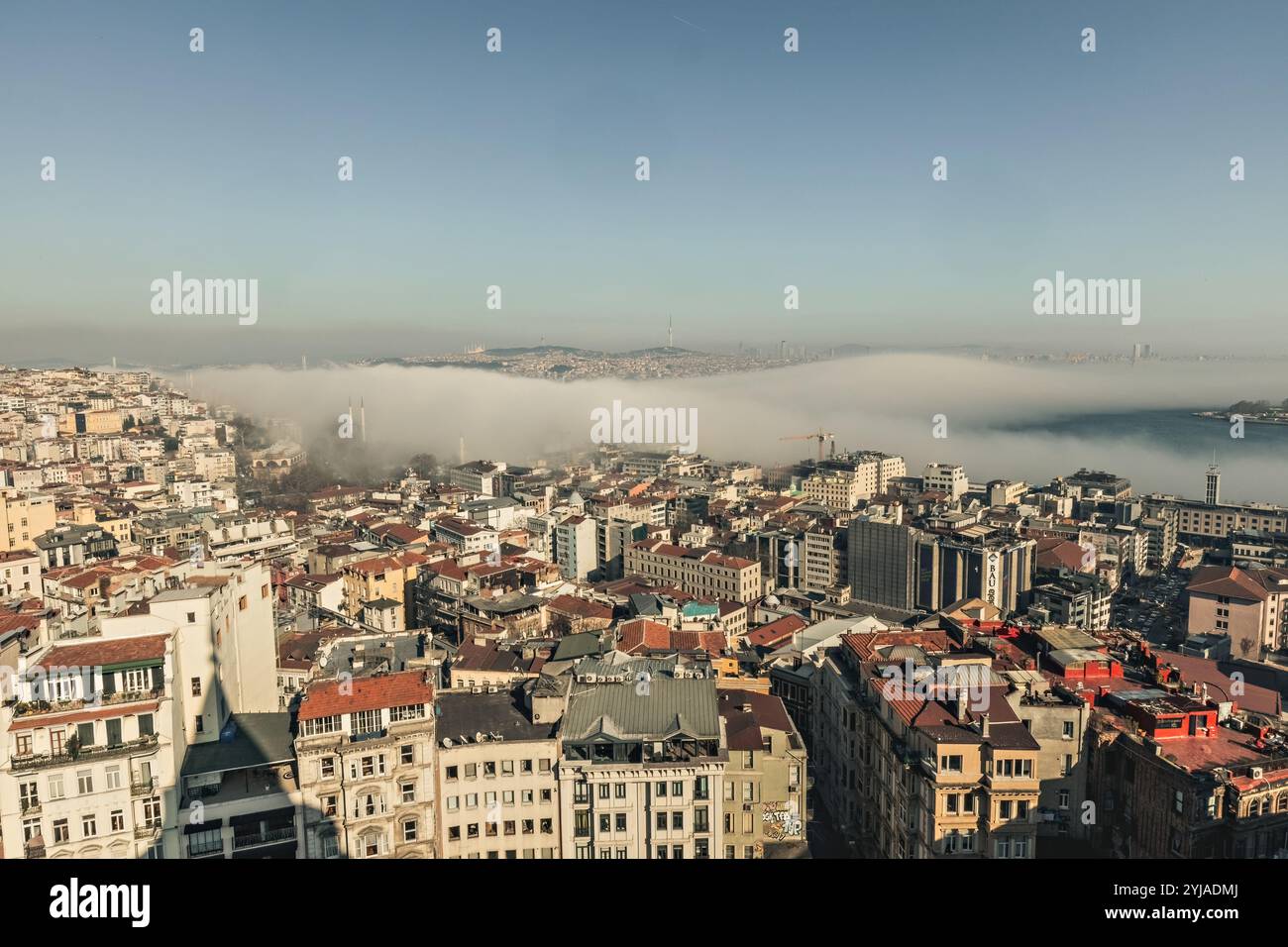Aerial view of Istanbul from Galata tower, Istanbul panorama from the ...
