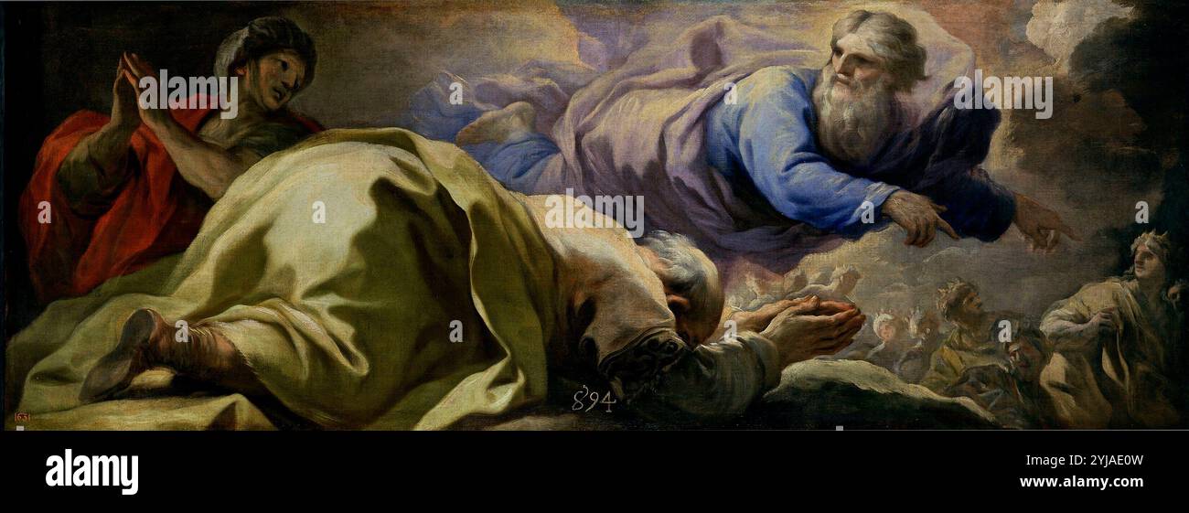 Luca Giordano / 'Abraham listens to the promises of the Lord', 1695 ...