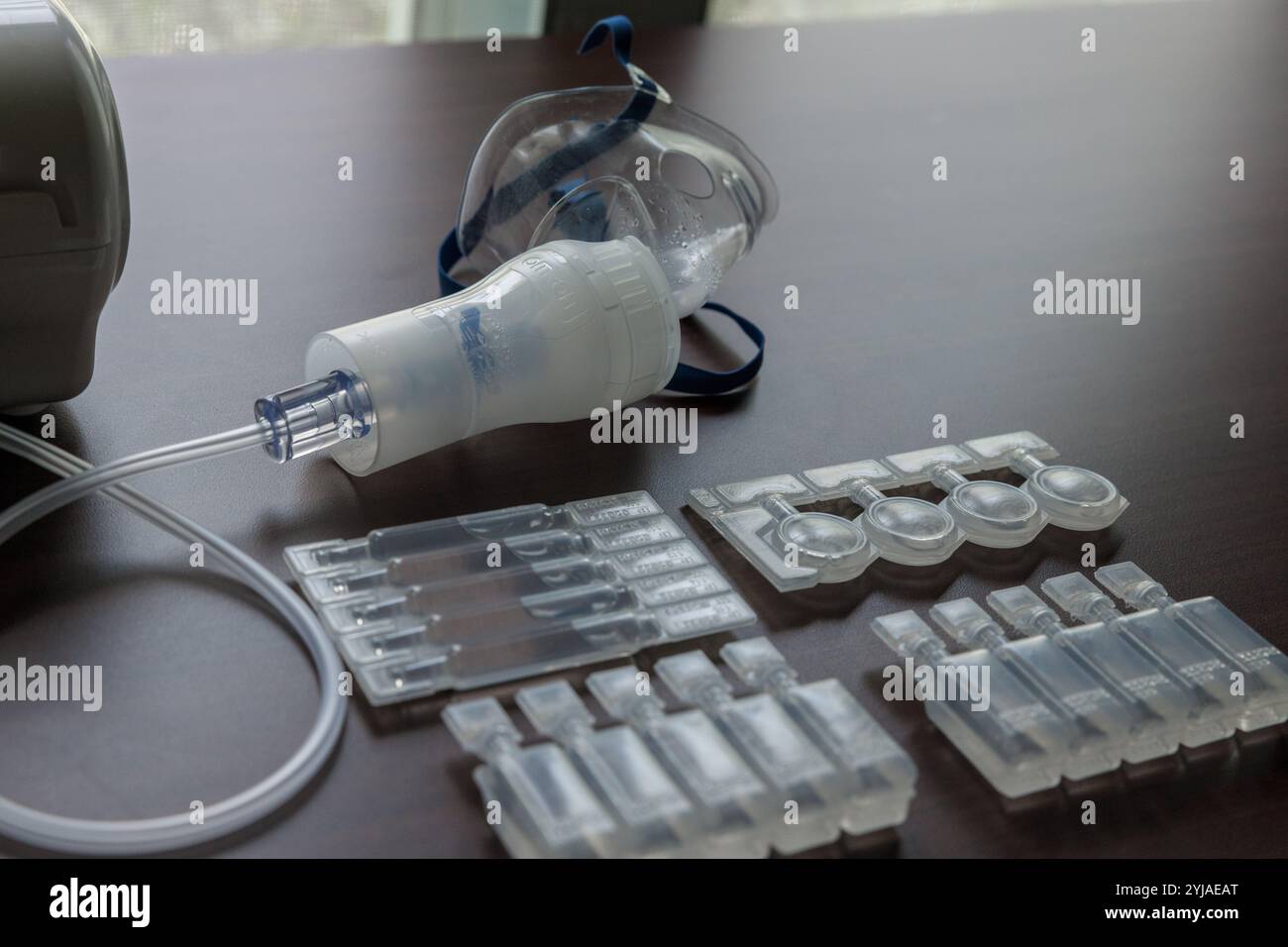 A variety of small medical ampoules and vials, used for inhalation ...