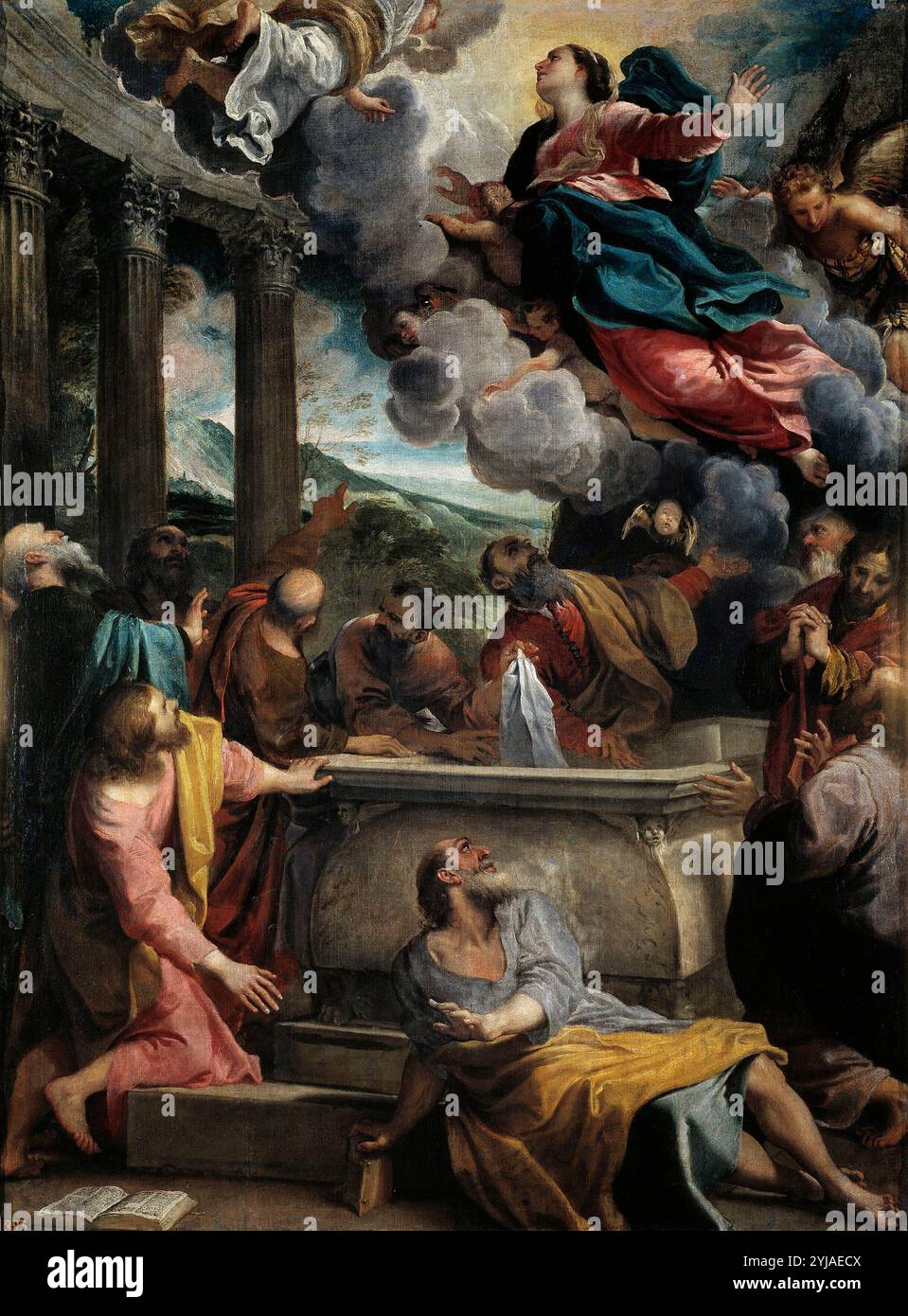 Annibale Carracci / 'The Assumption of the Virgin Mary', ca. 1587 ...