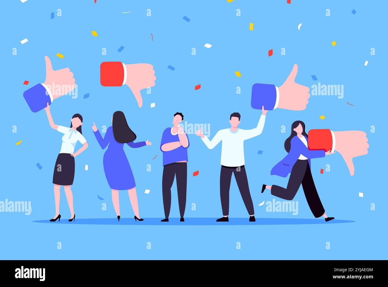 Customer feedback, employee or client satisfaction rating review with ...