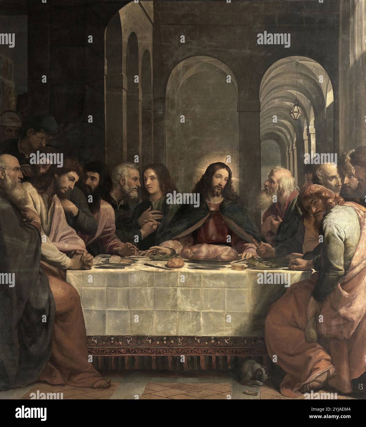 Last supper tablecloth hi-res stock photography and images - Alamy