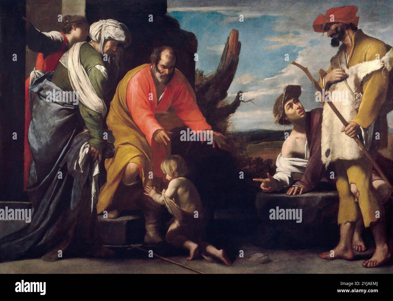 John the baptist says farewell to his parents hi-res stock photography ...