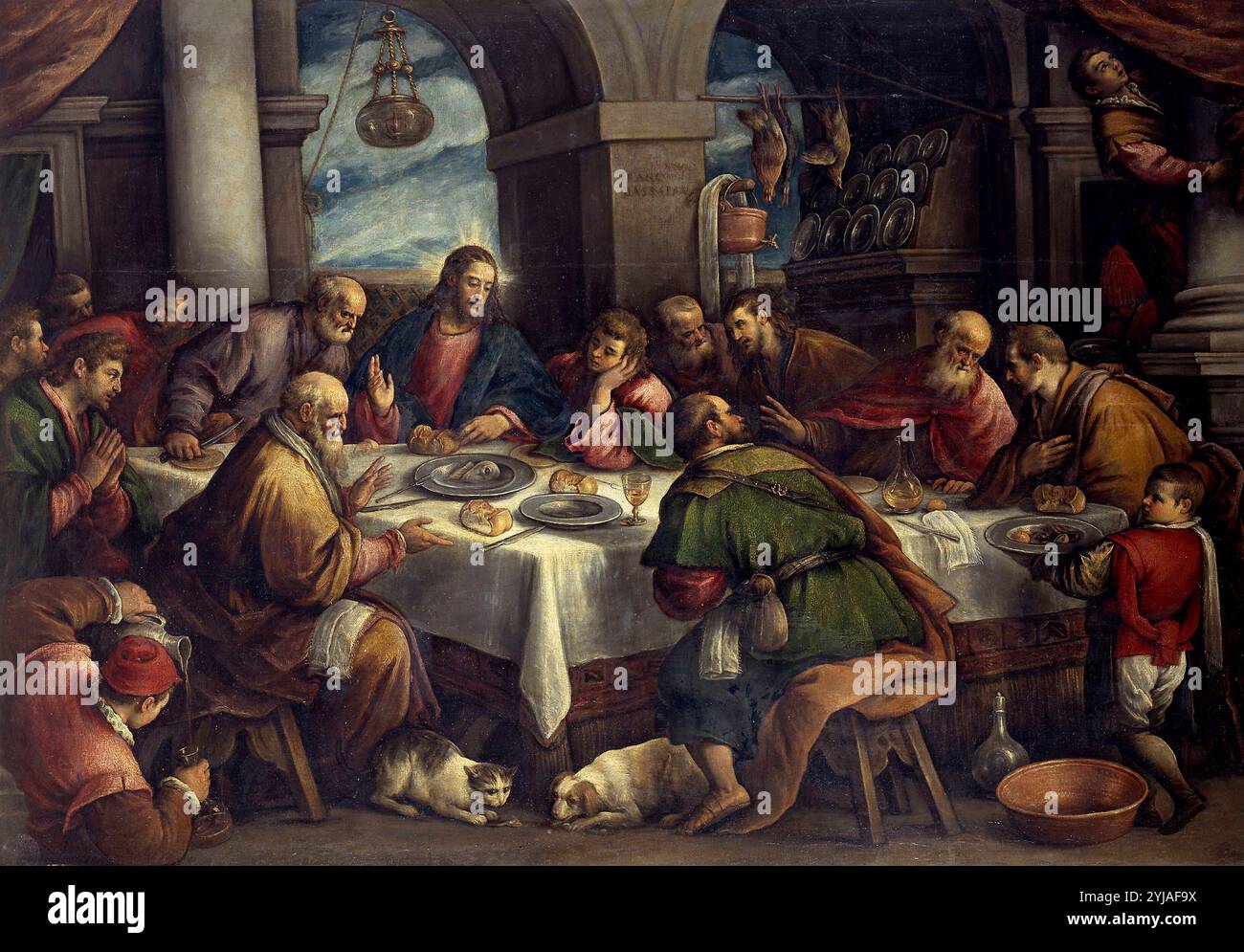 Francesco Bassano / 'The Last Supper', ca. 1586, Italian School, Oil on ...