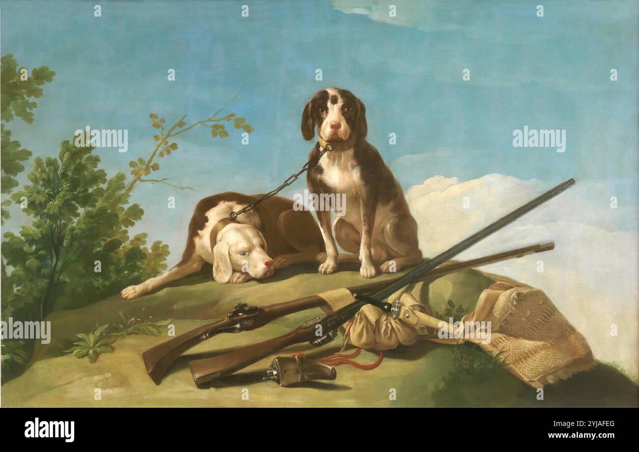 Francisco de Goya y Lucientes / 'Dogs on the leash', 1775, Spanish ...