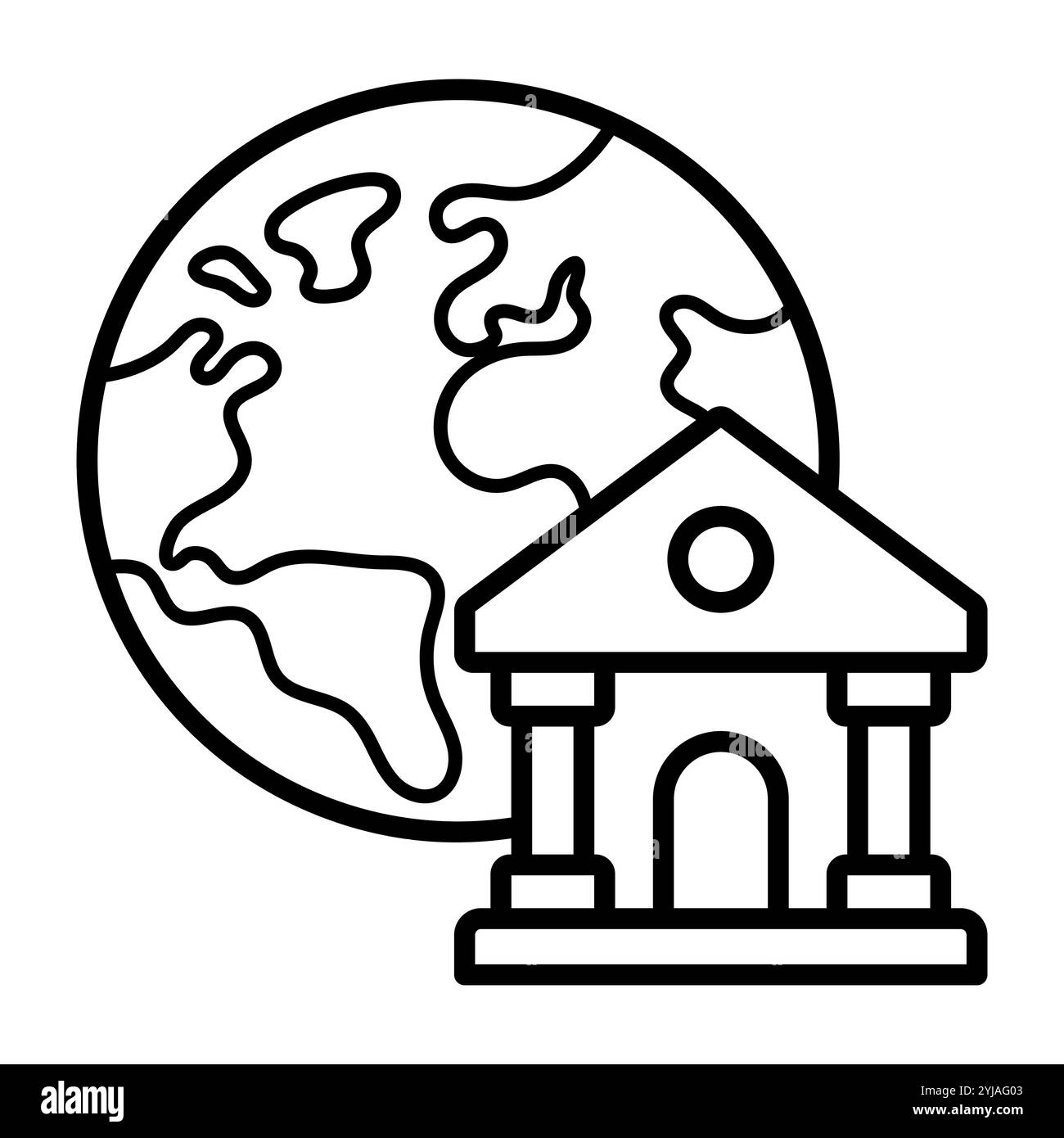 global banking Premium quality vector illustration concept. line icon ...