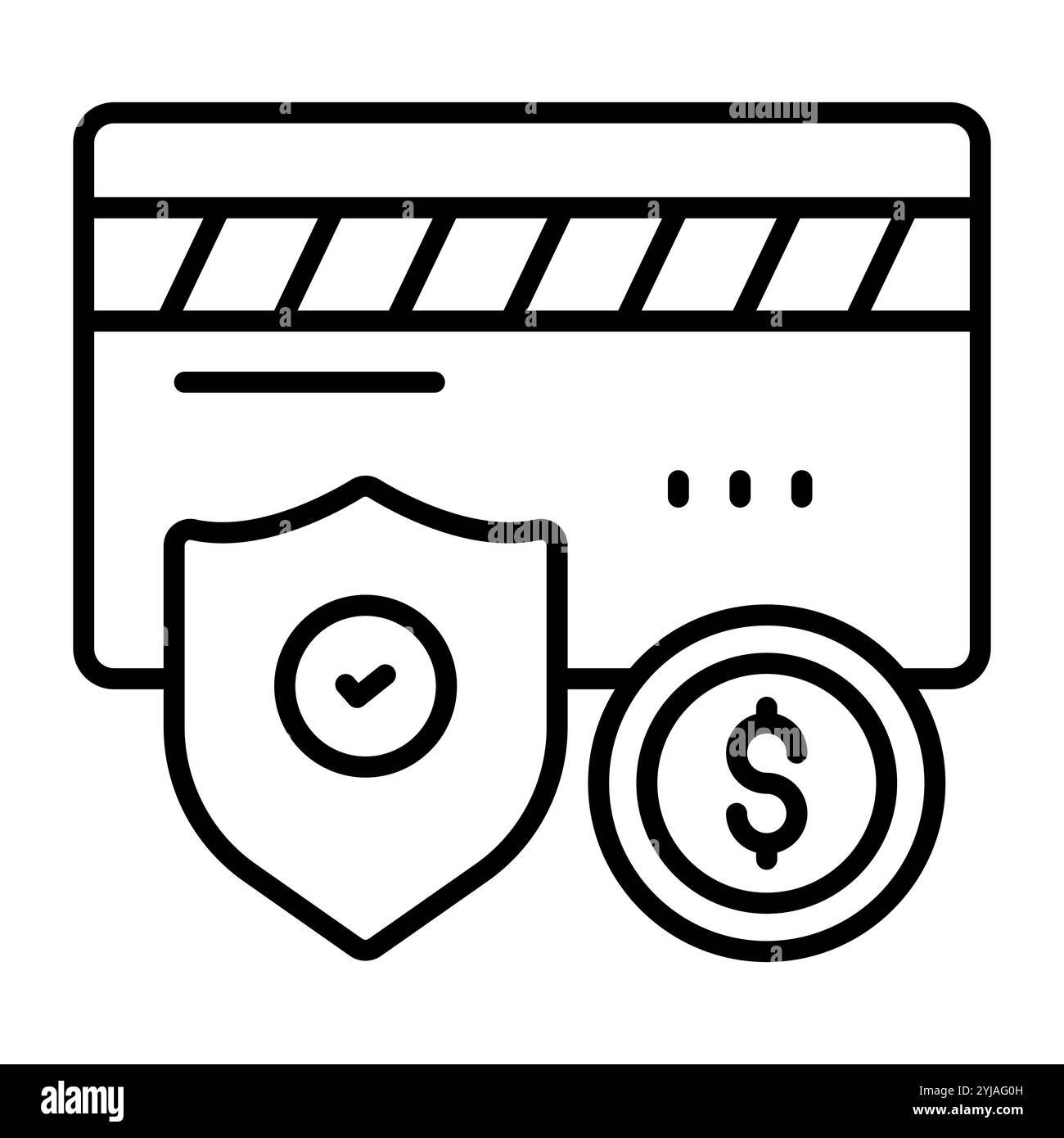 Secured Credit Card, card security, Premium quality vector illustration ...