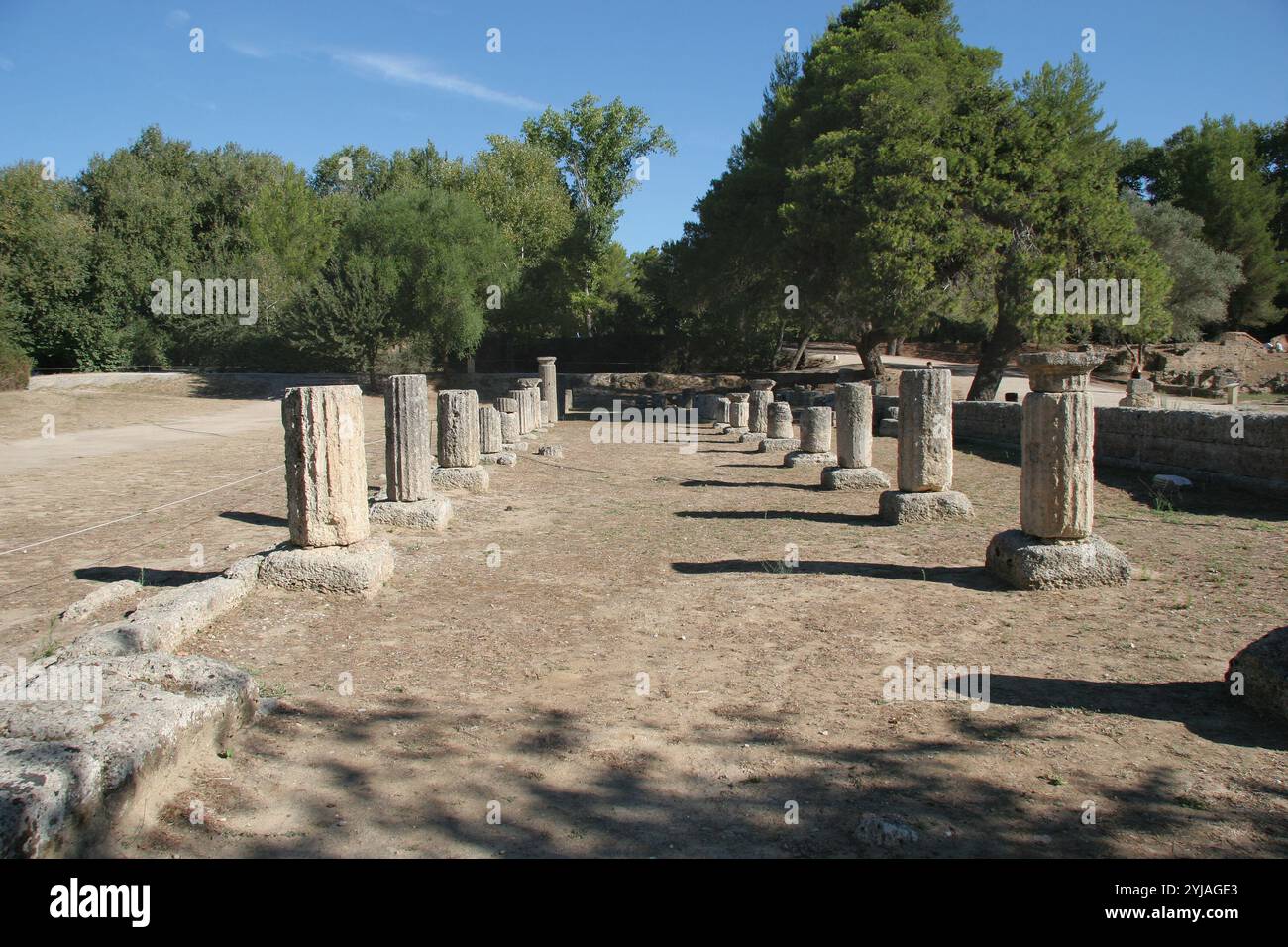 Olympia. The Gymnasium, wher athletes trained for the ancient Olympic ...