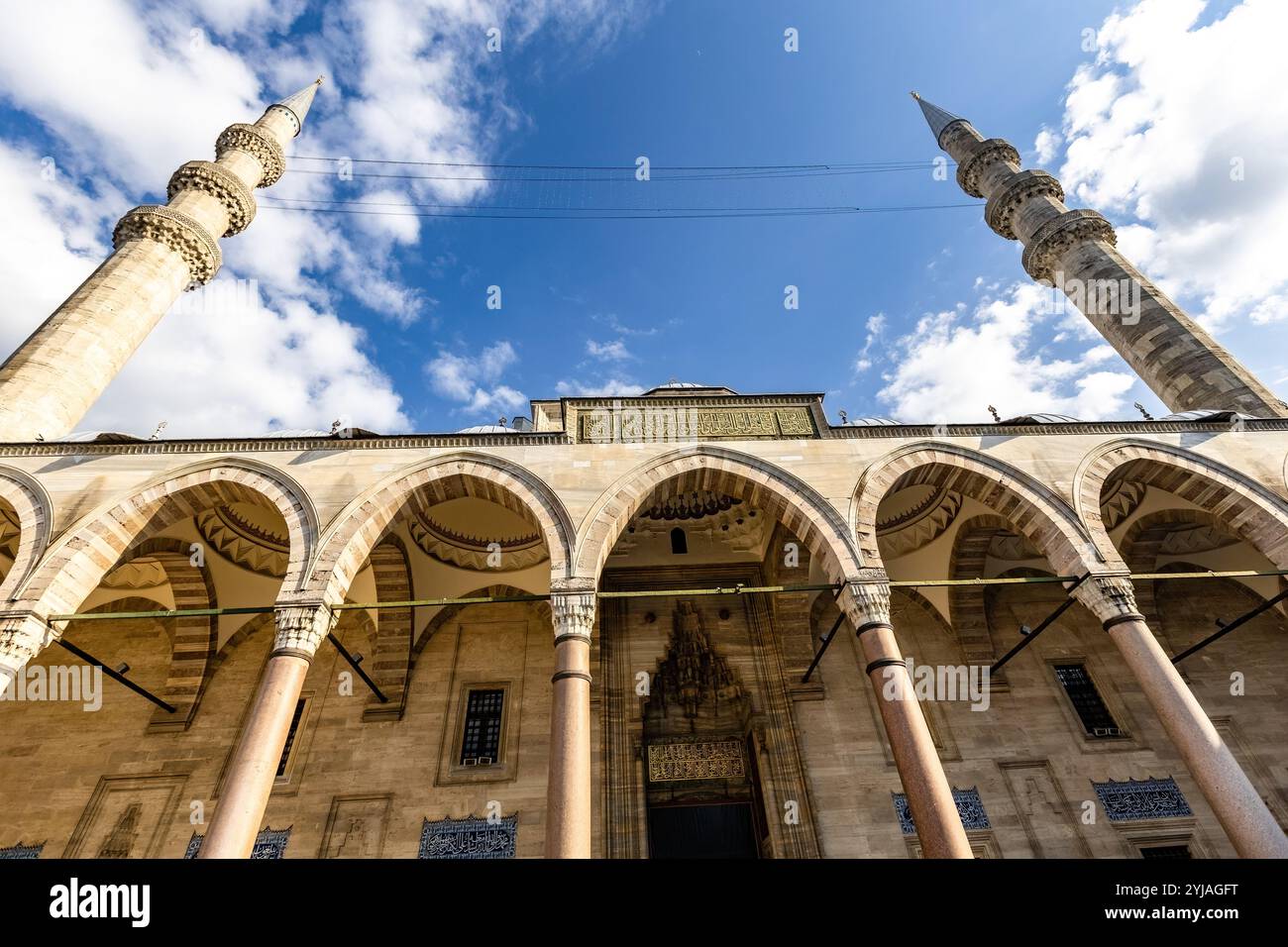 Exterior details of Suleymaniye Mosque in Istanbul Turkey Stock Photo ...