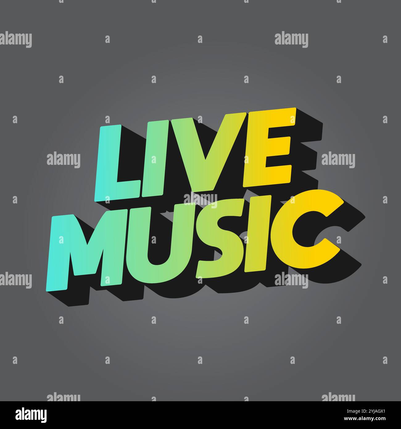 Live music. Text effect design in 3D style for social media marketing ...