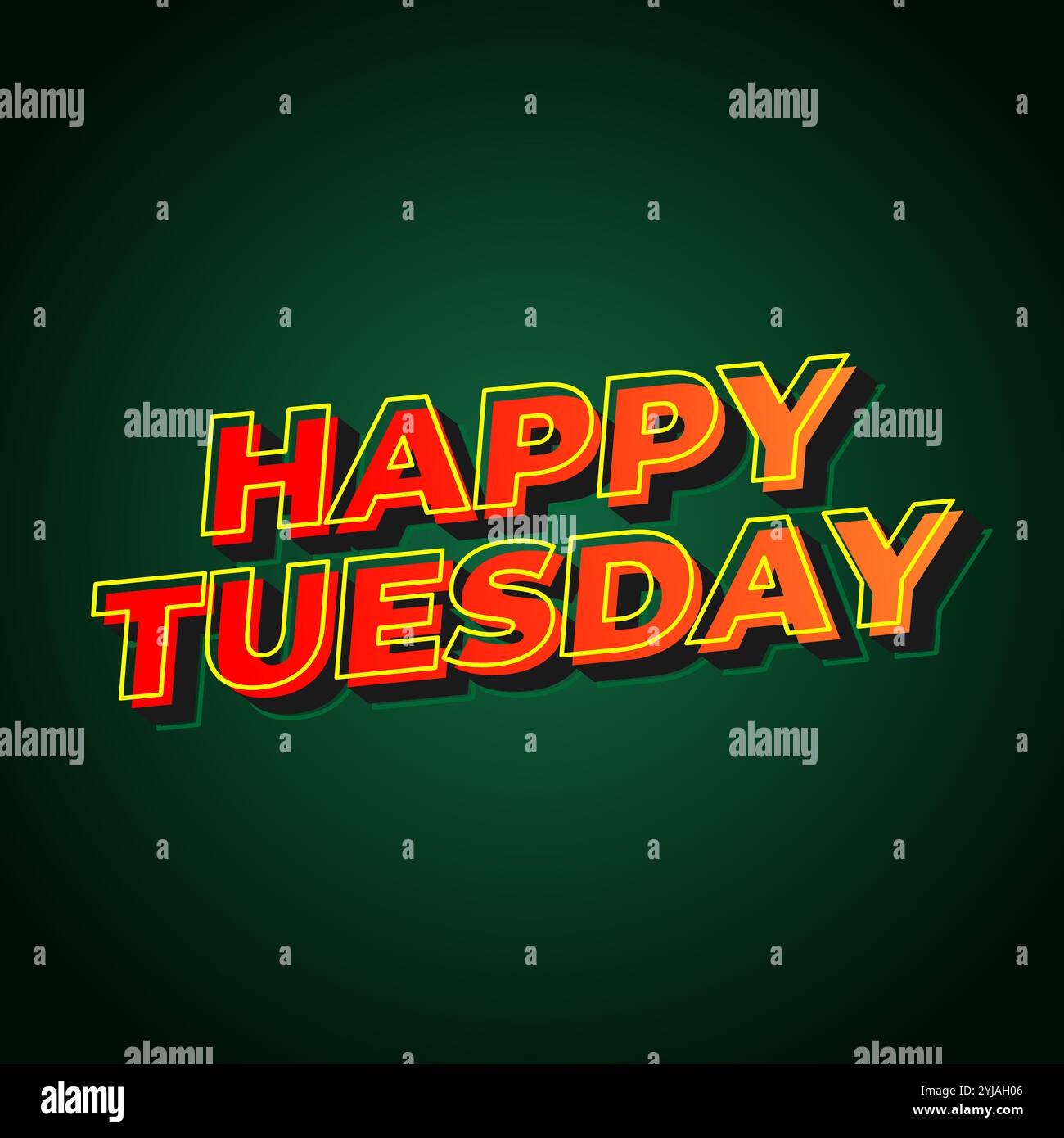 Happy tuesday text effect design with Uppercase letters and 3D style ...