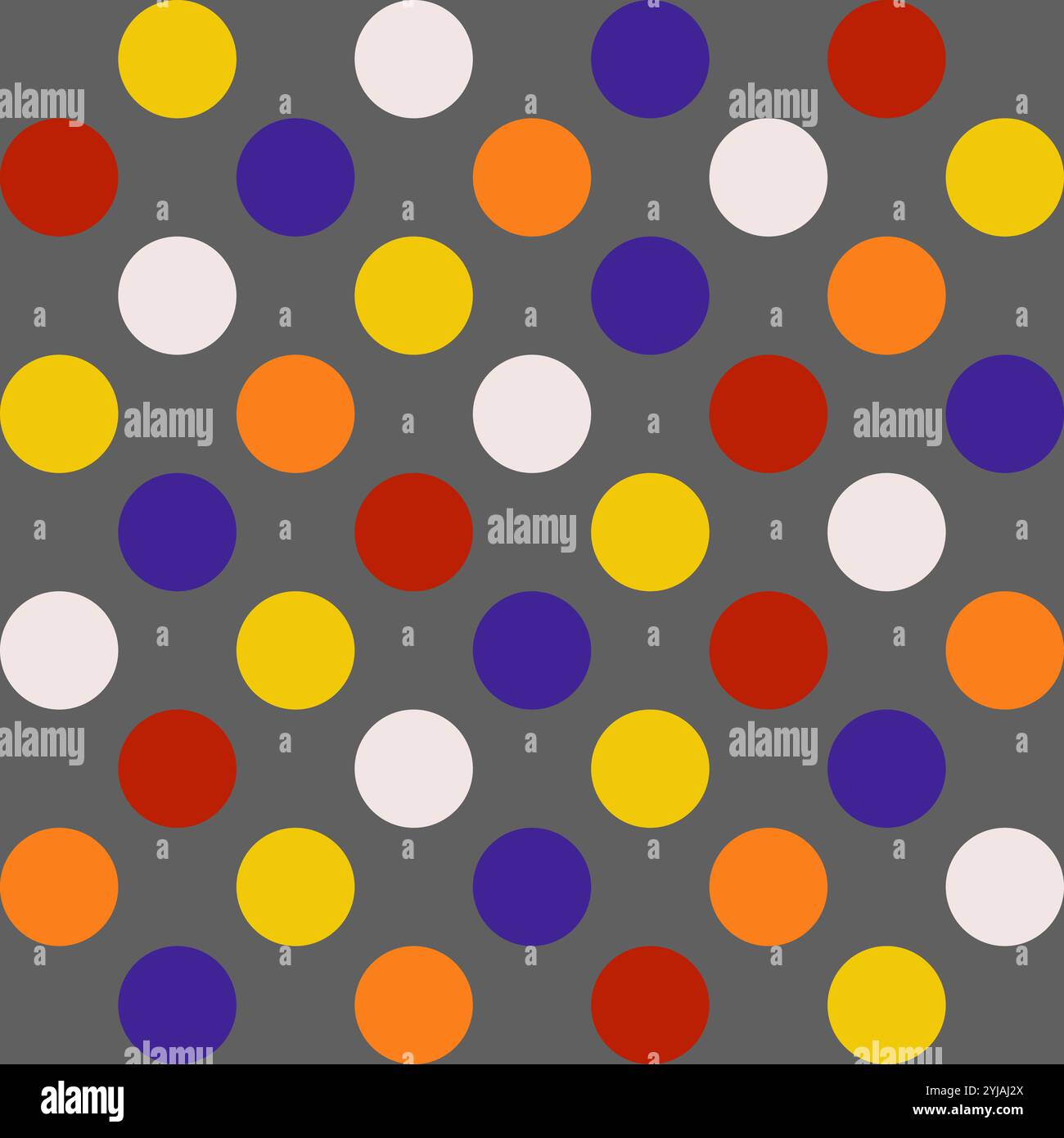 Seamless pattern of colorful circles in vibrant hues, ideal for modern ...