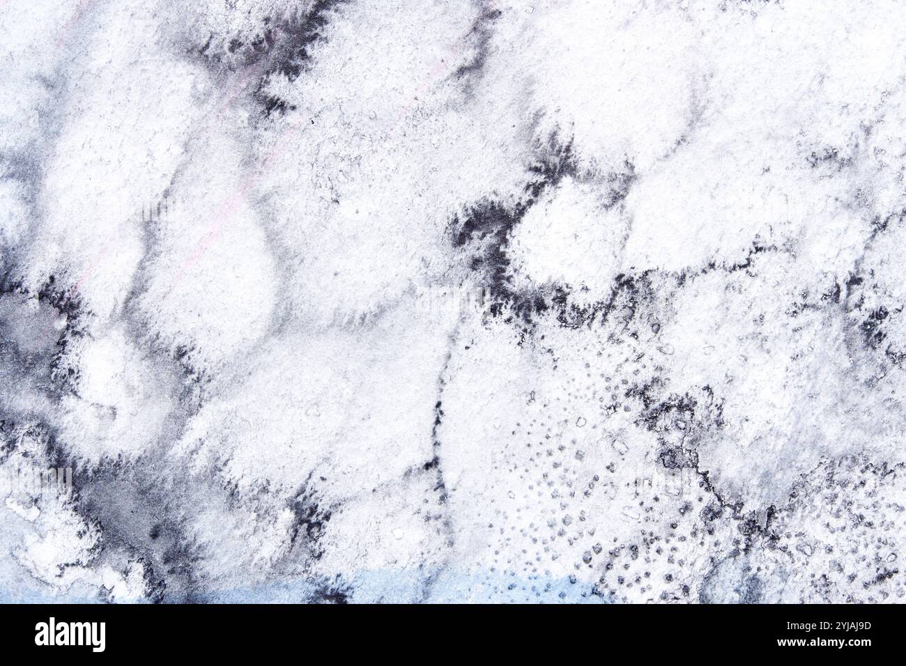 Abstract marble texture with black and white swirls and subtle hints of ...