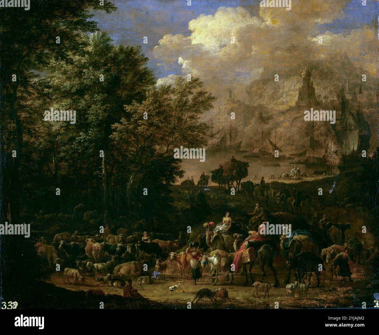 Jan Baptist van der Meiren / 'Viaje de Jacob', Late 17th century ...