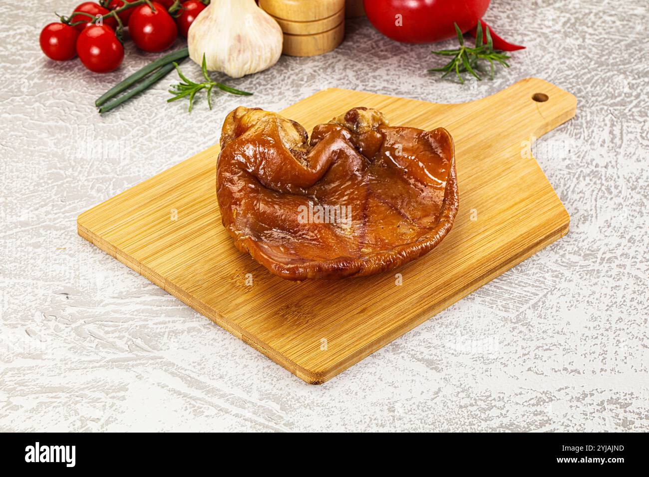 Chinese cuisine - Smoked pork ear snack appetizer Stock Photo - Alamy