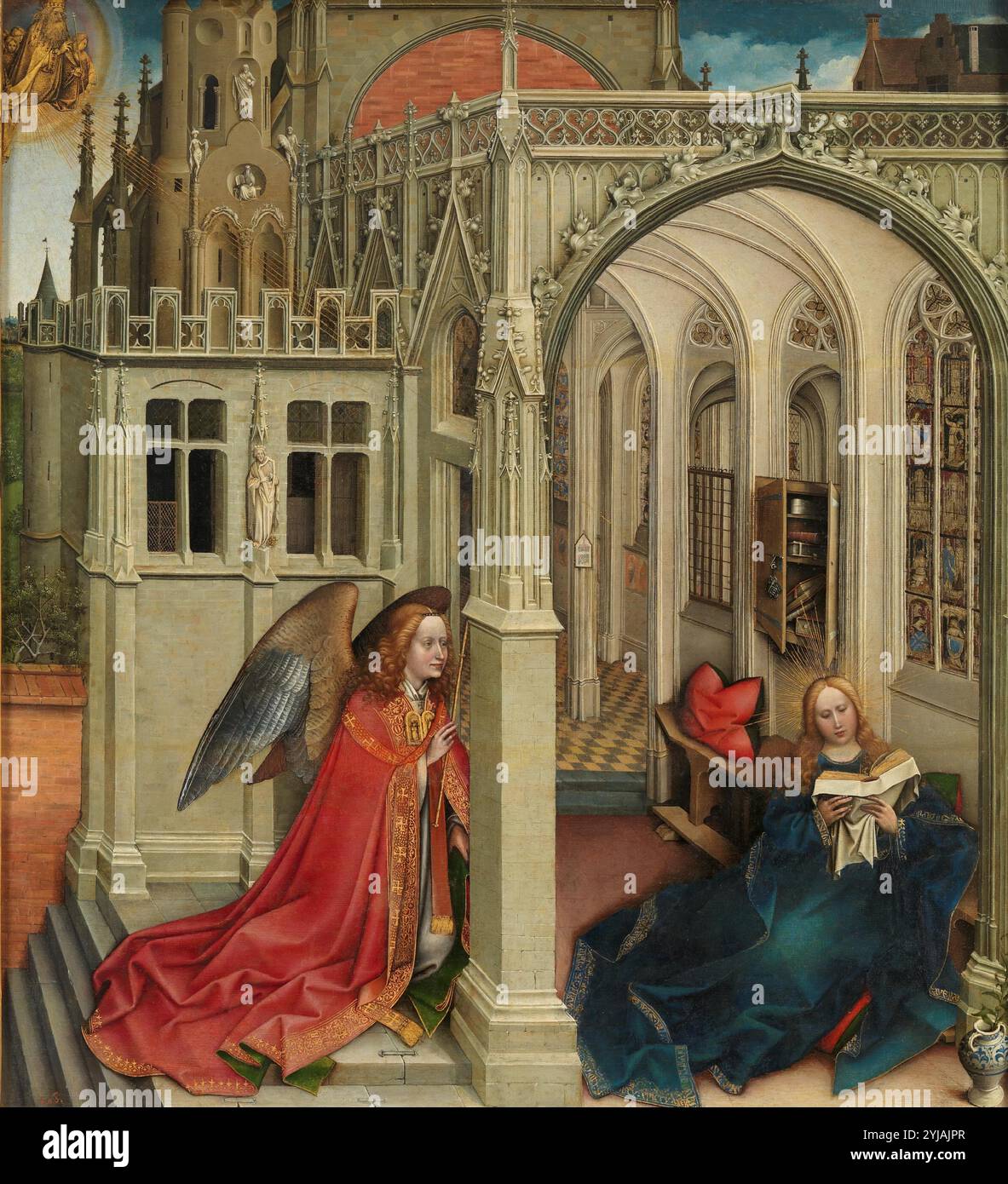 Robert Campin / 'The Annunciation', 1418-1419, Flemish School, Oil on ...